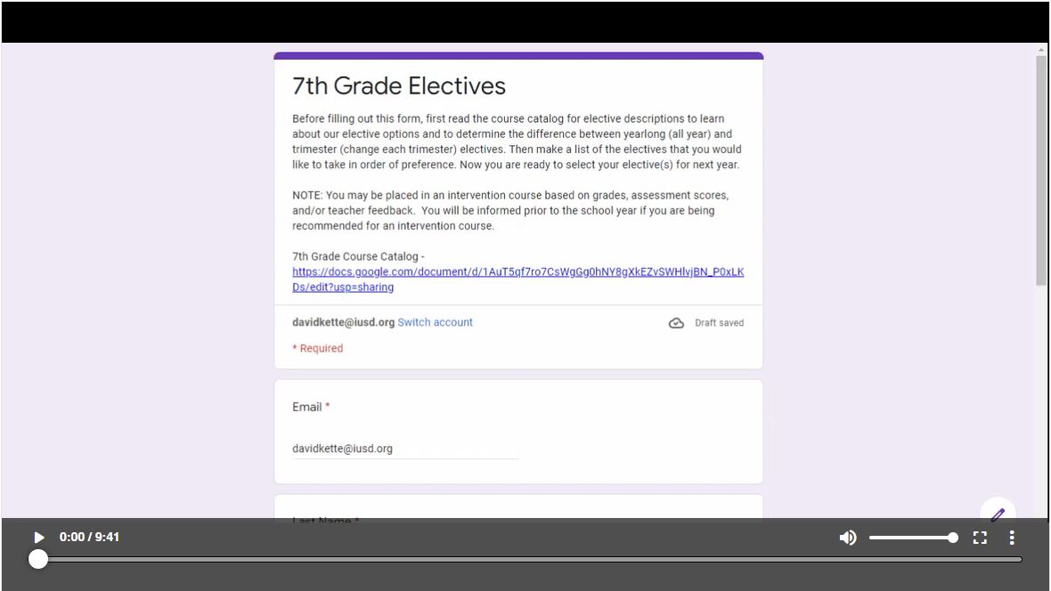 7th grade Registration | South Lake Middle School